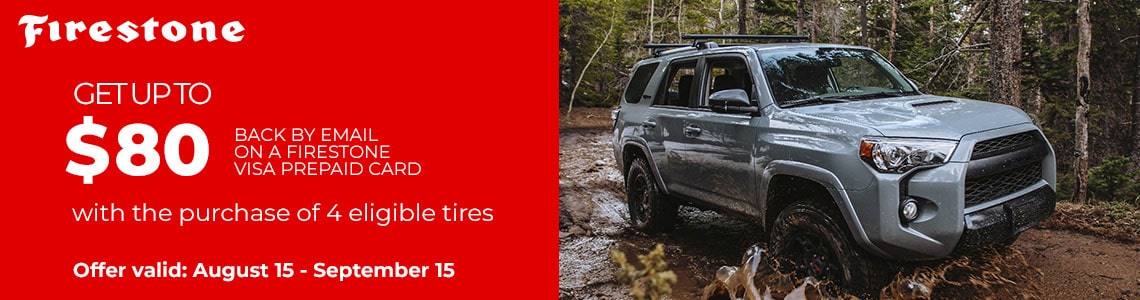 Firestone Tires August/September 2022 Tire Rebate | Tires-easy.com