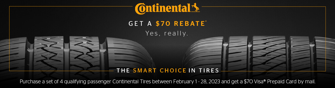 Continental Tire February 2023 Rebate | Tires-easy.com