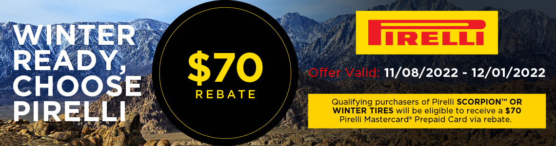 Pirelli Tires Winter 2022 Rebate | Tires-easy.com