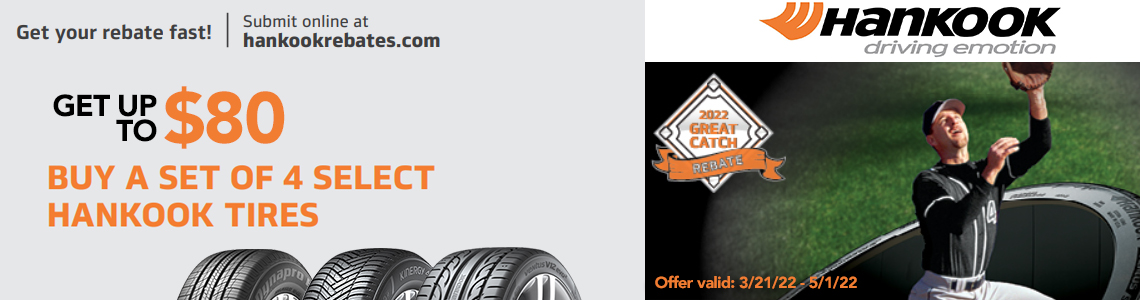 Hankook Tire Rebate 2022 | Tires-easy.com